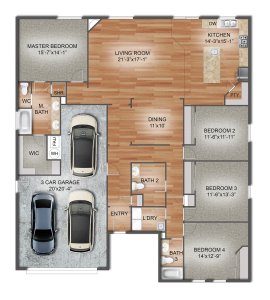 Home Plan 2291 Standard Floor Plan - Lifestyle Homes